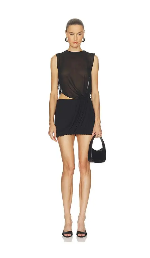 CAMILA COELHO Livia Mini Dress - Black
