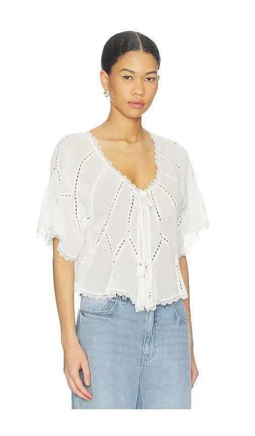 Free People Michelle Blouse In Ivory