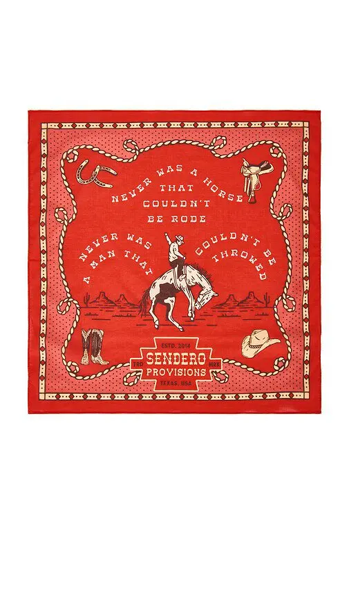 SENDERO PROVISIONS CO. Never Was A Horse Bandana