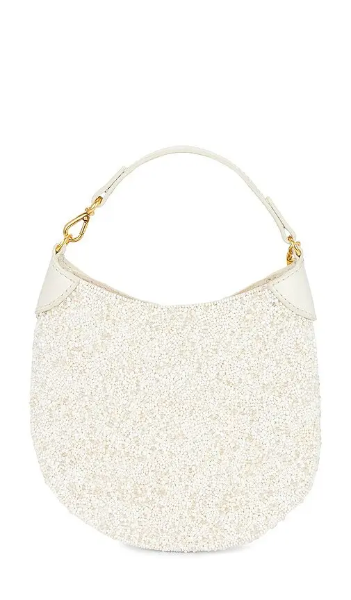 Polo Ralph Lauren Beaded Floral Appliqué Shoulder Bag