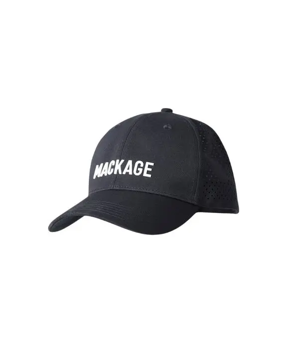 Mackage Anderson Mixed-media Baseball Cap - Navy-white