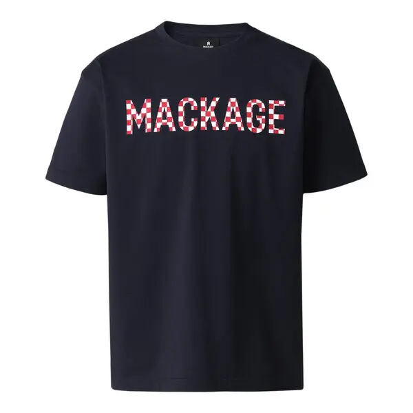 Mackage Tee-pcr Tee-shirt With Silicone Logo - Navy-multi