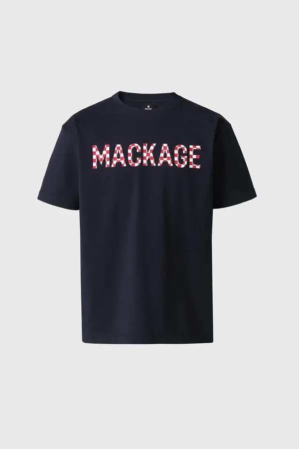 Mackage Tee-pcr Tee-shirt With Silicone Logo - Navy-multi