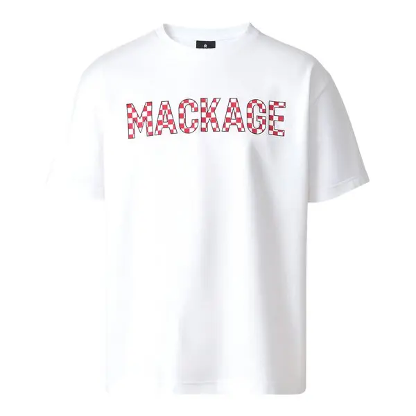 Mackage Tee-pcr Tee-shirt With Silicone Logo - White Multi