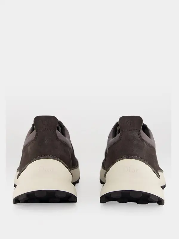Dior Squash Suede And Nylon Sneakers - Grey