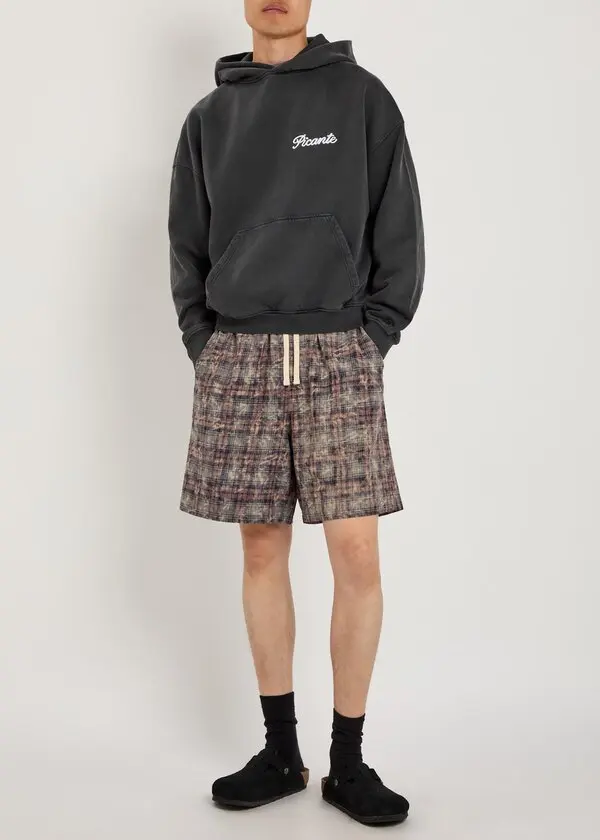PICANTE Embroidered Cotton Hooded Sweatshirt