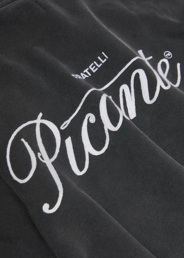 PICANTE Embroidered Cotton Hooded Sweatshirt