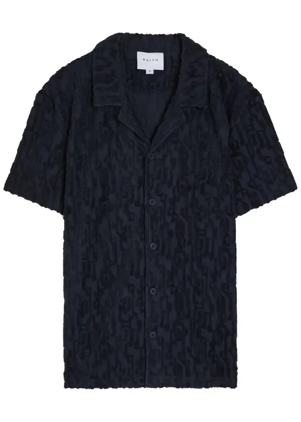 RAITH Fausto Flocked-pattern Terry Shirt