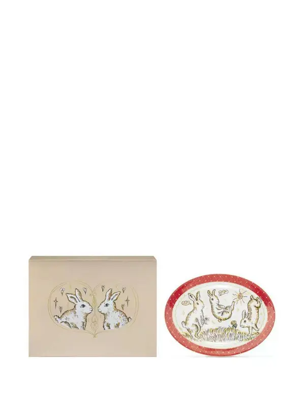 Shanghai Tang X Long Di Rabbit Oval Plate
