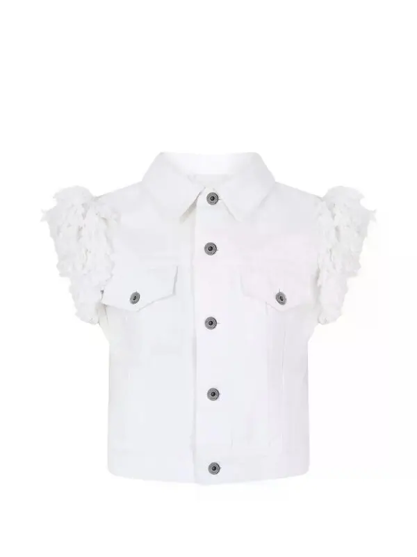 Rabanne Embellished Sleeveless Denim Jacket