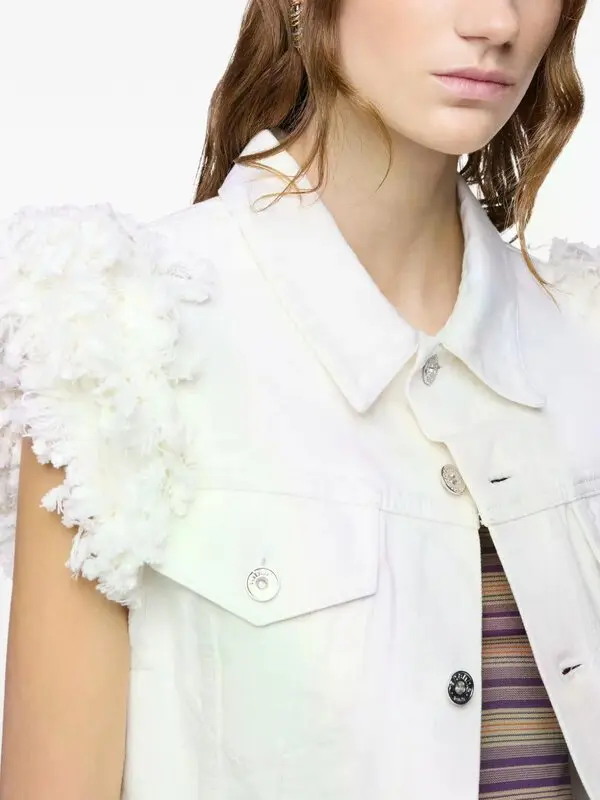 Rabanne Embellished Sleeveless Denim Jacket