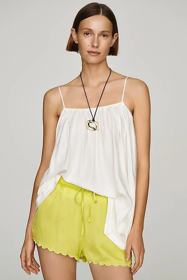 LYREBIRD Silken Scalloped Shorts - Limeade