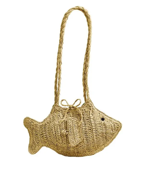 ALEMAIS Raffia Fish Bag - Natural