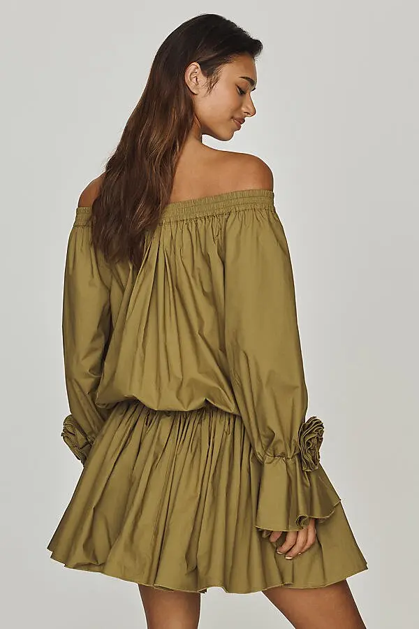 Essentiel Antwerp Off-shoulder Dress With Statement Cuffs