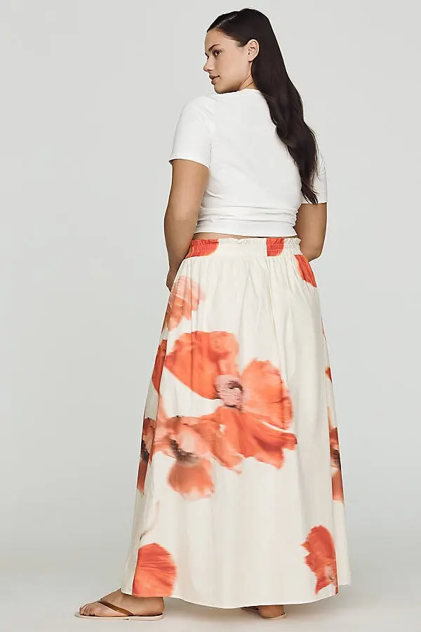 NEVER FULLY DRESSED Floral Cotton Maxi Skirt