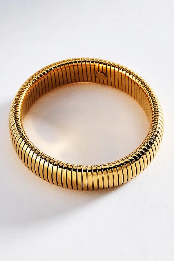 Anthropologie Stretch Cuff Bracelet - Gold