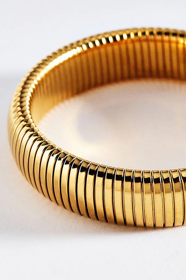 Anthropologie Stretch Cuff Bracelet - Gold