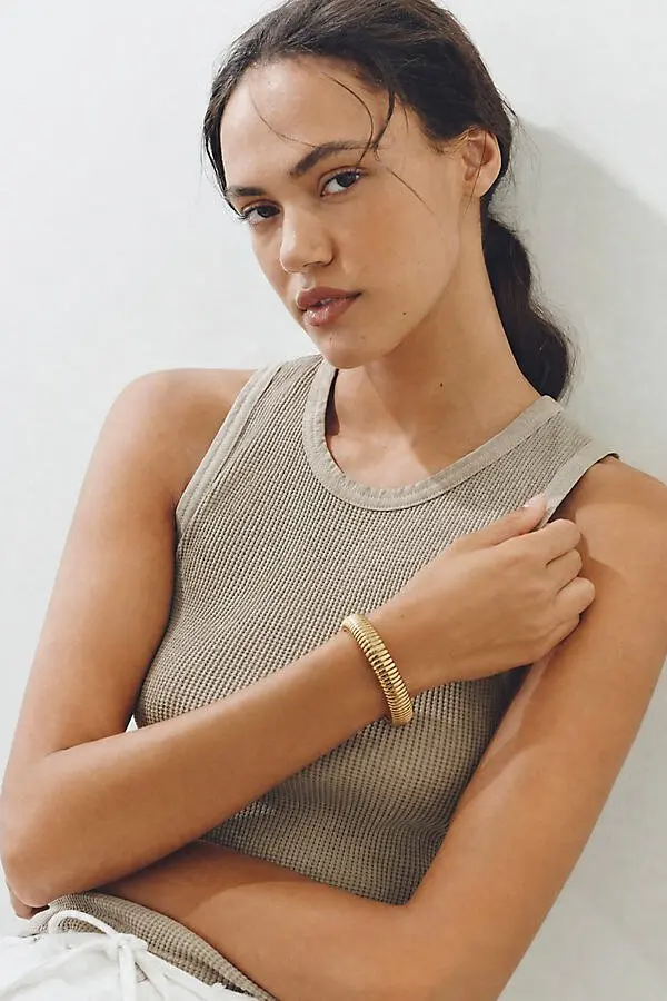 Anthropologie Stretch Cuff Bracelet - Gold