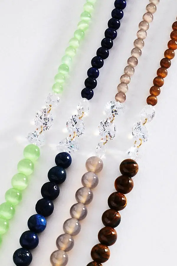 Anthropologie Mixed Beaded Bracelet - Brown