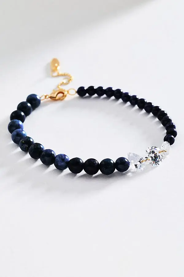 Anthropologie Mixed Beaded Bracelet - Sapphire