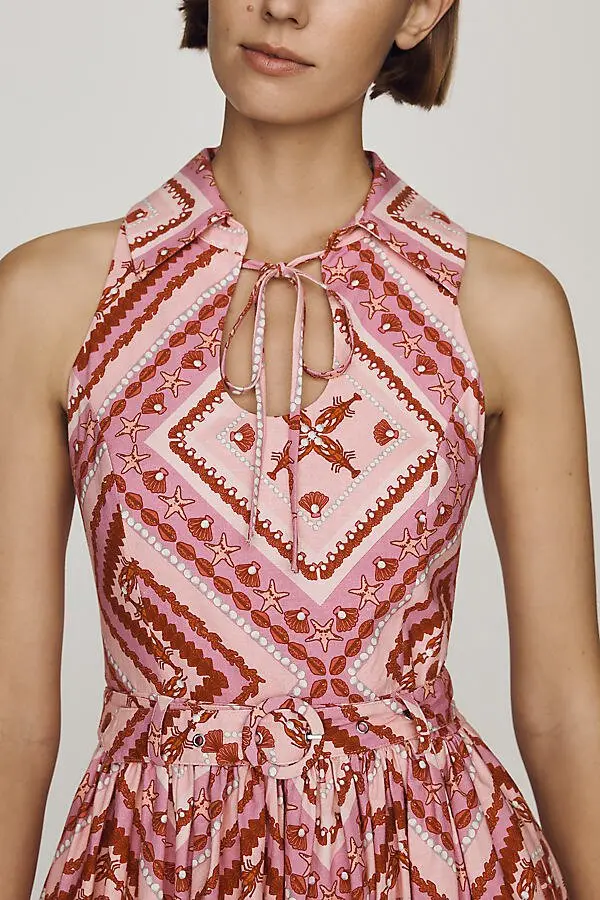 Avec Les Filles Mosaic Print Dress