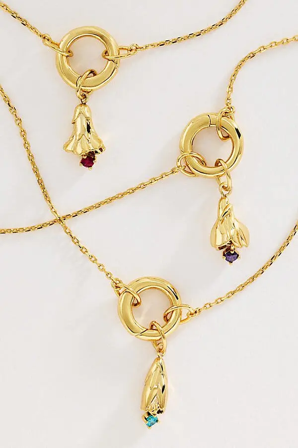 LOCAL ECLECTIC Birth Flower Charm Necklace - August