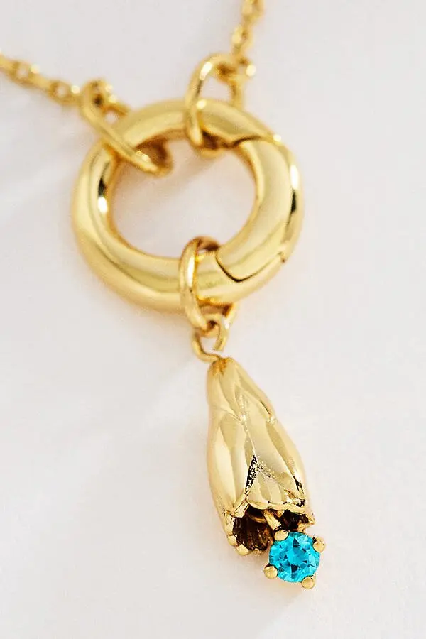 LOCAL ECLECTIC Birth Flower Charm Necklace - March