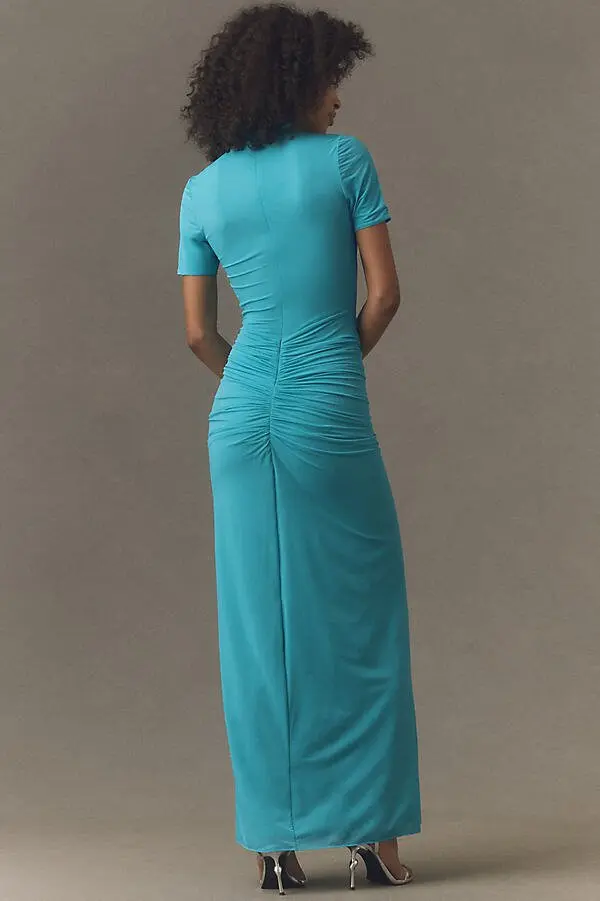Ronny Kobo Enid Maxi Dress With Mock Neckline
