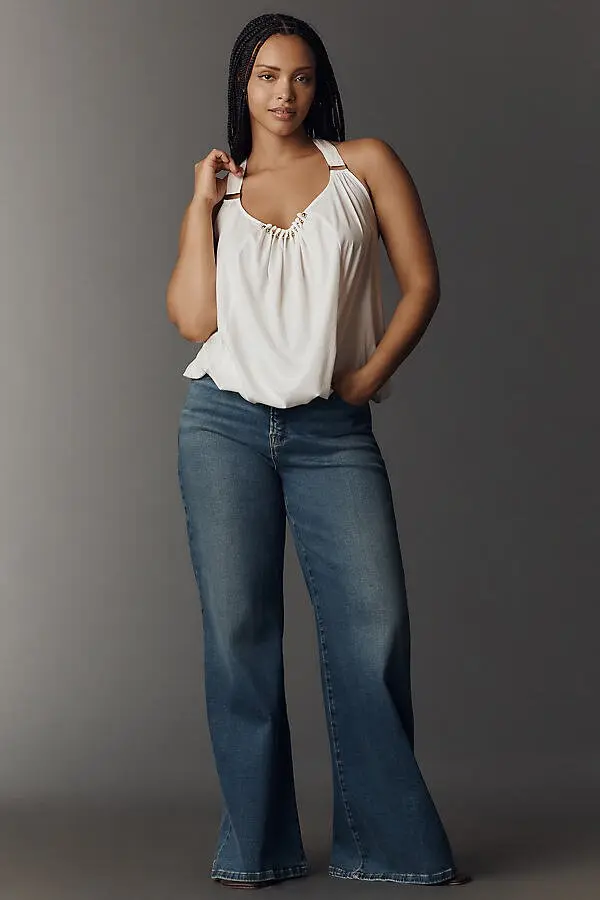 Anthropologie Embellished Bubble Top