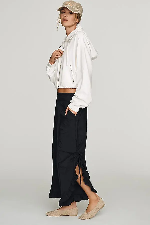 DAILY PRACTICE Ruffle Pants - Black