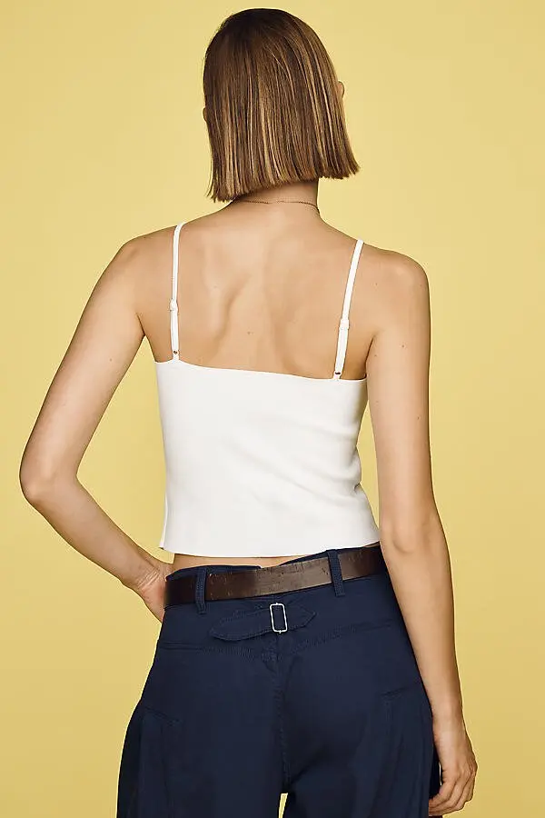 Maeve Sweetheart Neckline Tank Top - Ivory
