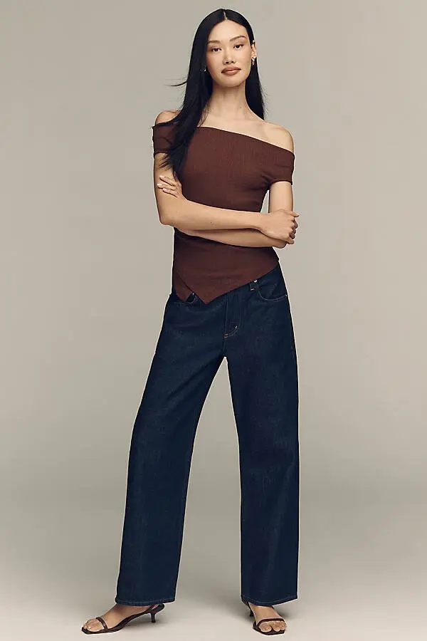 Anthropologie Fitted Off-shoulder Top