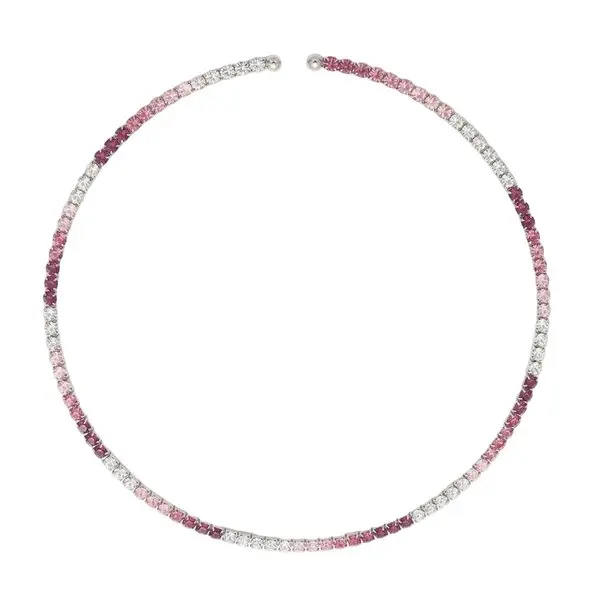 TALITA LONDON Inner Light Choker Silver Rose - Pink