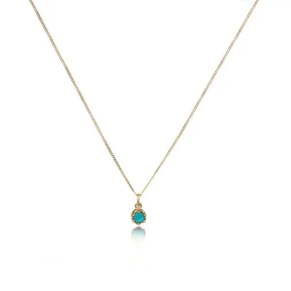 THE JEWELLERY STORE LONDON Gold / Blue Celestial Tiara Crown Necklace With Turquoise In Gold Veremil - Gold/blue