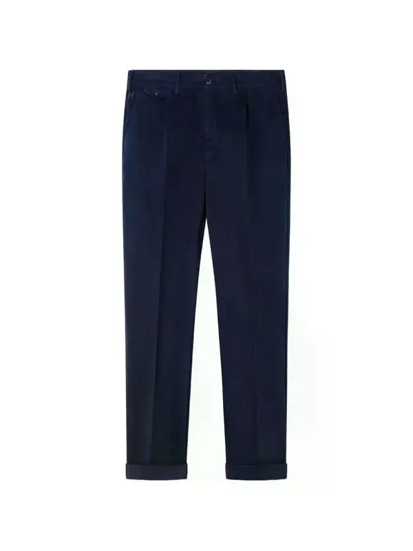 HACKETT LONDON Fulham Pleated Cotton Trousers