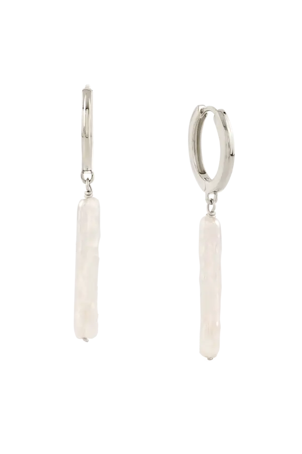 ASTOR & ORION Nora Pearl Huggies Sterling - Silver
