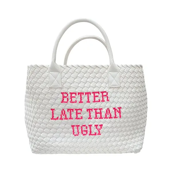 LILLY LOVES Vegan Better Late Than Ugly Handbag - White