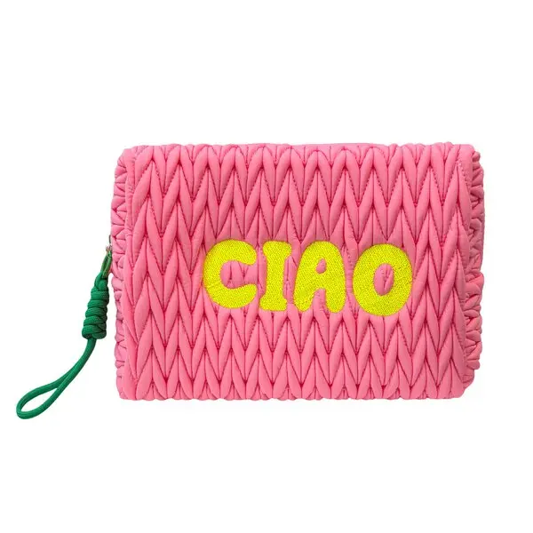 LILLY LOVES Ciao Quilted Puffy Travel Bag - Pink