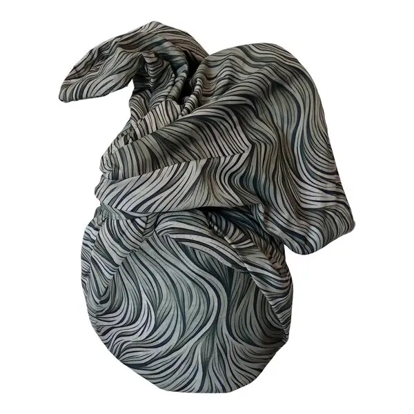 ROMER MILLINERY Twisturban Silver Waves Coiffure - Grey
