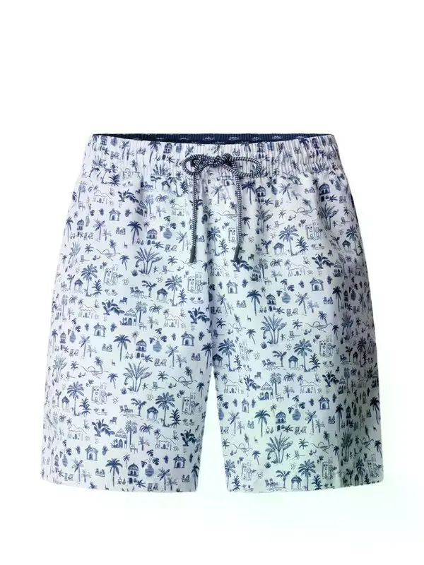 HACKETT LONDON Island-print Swim Shorts