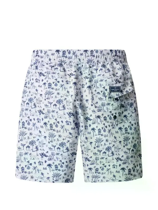 HACKETT LONDON Island-print Swim Shorts