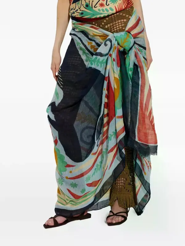 Etro X Tabby Booth Frayed Scarf