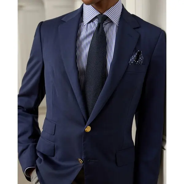 Ralph Lauren Gregory Hand-tailored Wool Serge Blazer