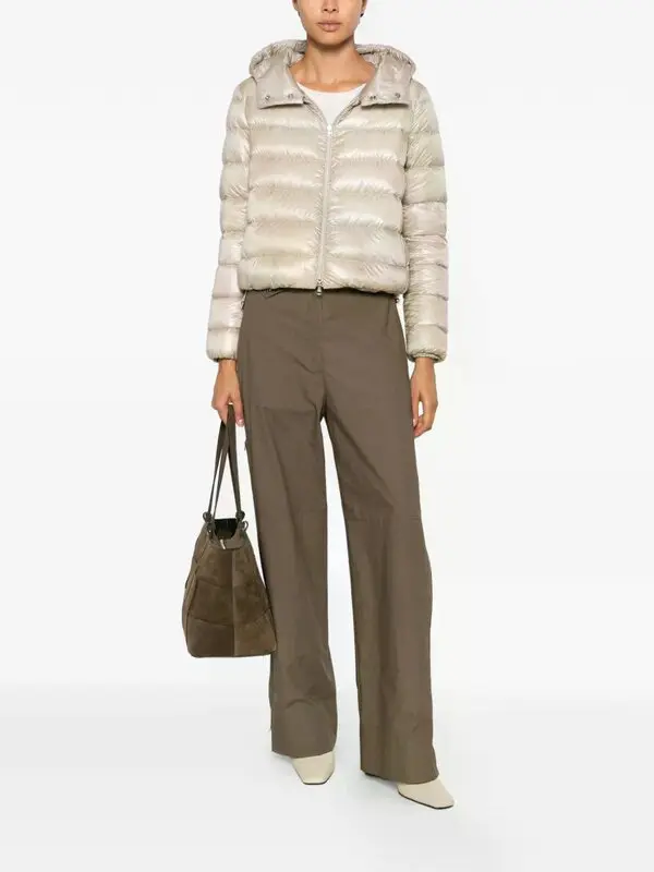 Herno Hooded Quilted Zip-up Jacket
