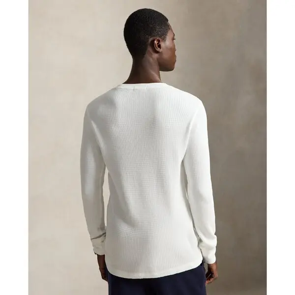Ralph Lauren Waffle-knit Cotton Crewneck Long Sleeve Pullover - White