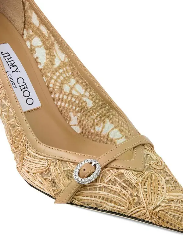 JIMMY CHOO Keari 85 Flower-detailed Pumps