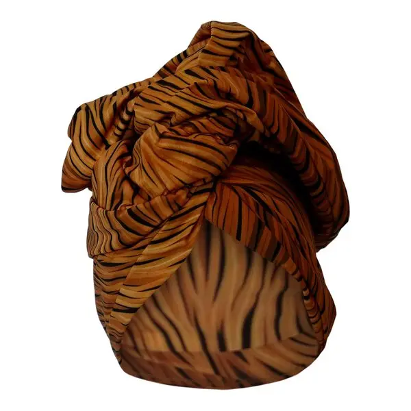 ROMER MILLINERY Twisturban Turban Ginger Faux Coiffure - Orange