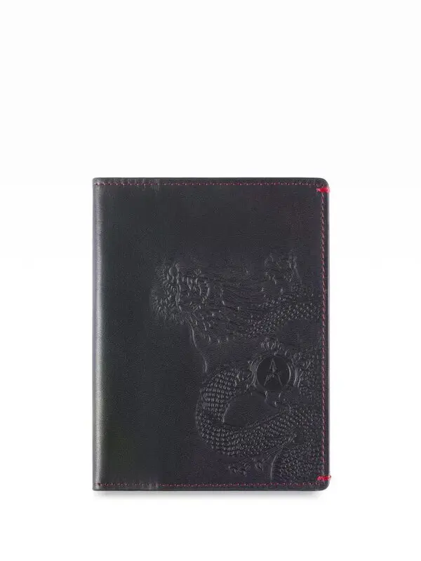 Shanghai Tang Chinese Dragon Passport Holder - Black