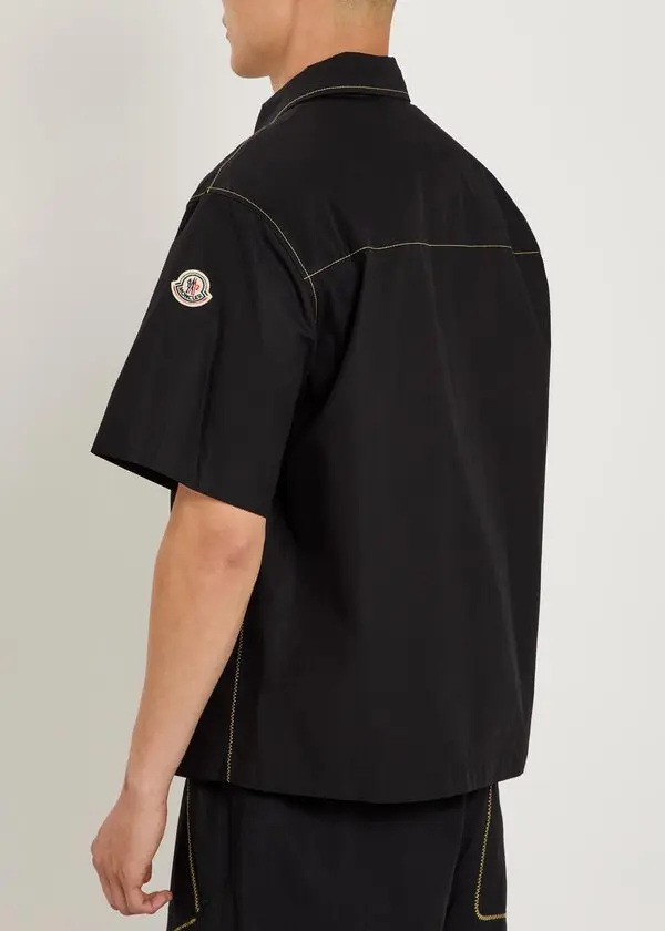 Moncler Contrast-stich Cotton-poplin Shirt