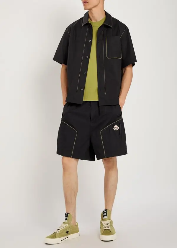 Moncler Contrast-stich Cotton-poplin Shirt